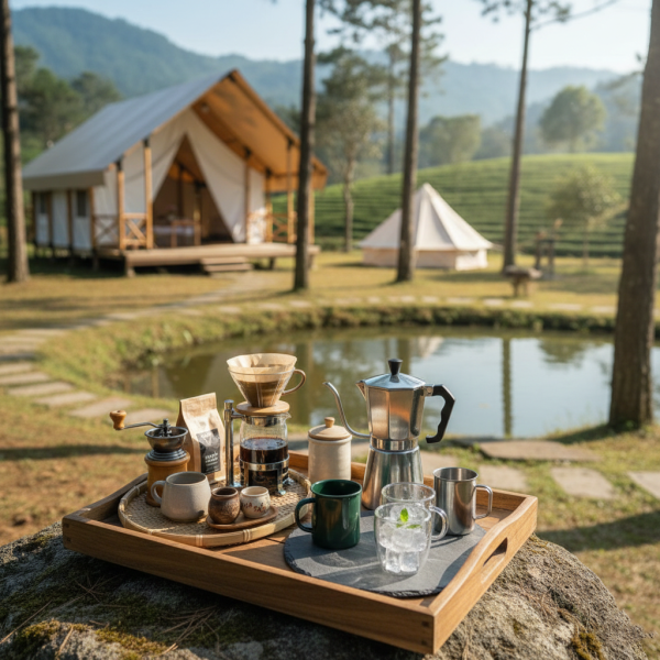Coffee Kit for Glamping Resorts Luxury Tents and Prefab Cabins Campking ...