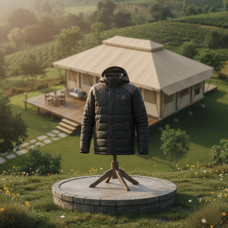 Jacket for Outdoor Glamping Tents Dome Resorts and Cabin Stays Campking ...
