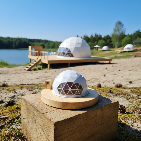 Miniature Dome Tent Model for Glamping Display and Resort Décor ...